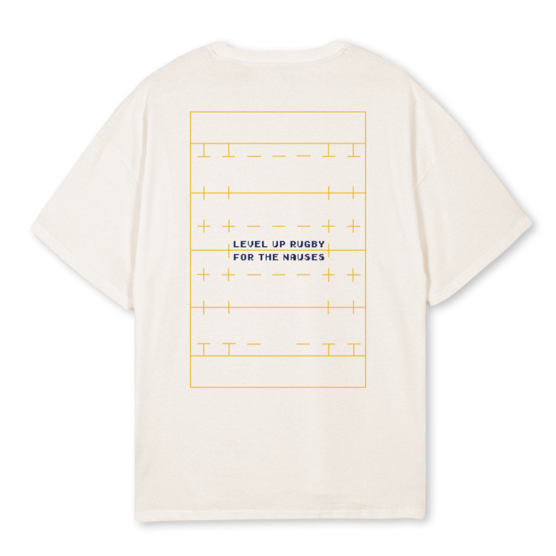 LVLUPOFFWHITE Vintage White Oversized Tee. – WATC STUDIO