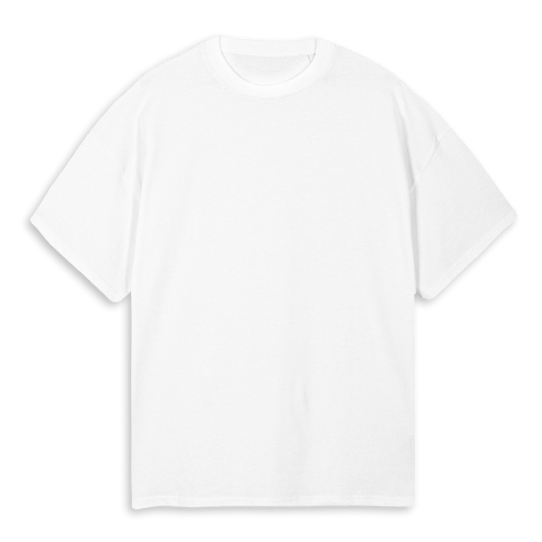 AQUAPRINTWHITE White Oversized Tee. – WATC STUDIO
