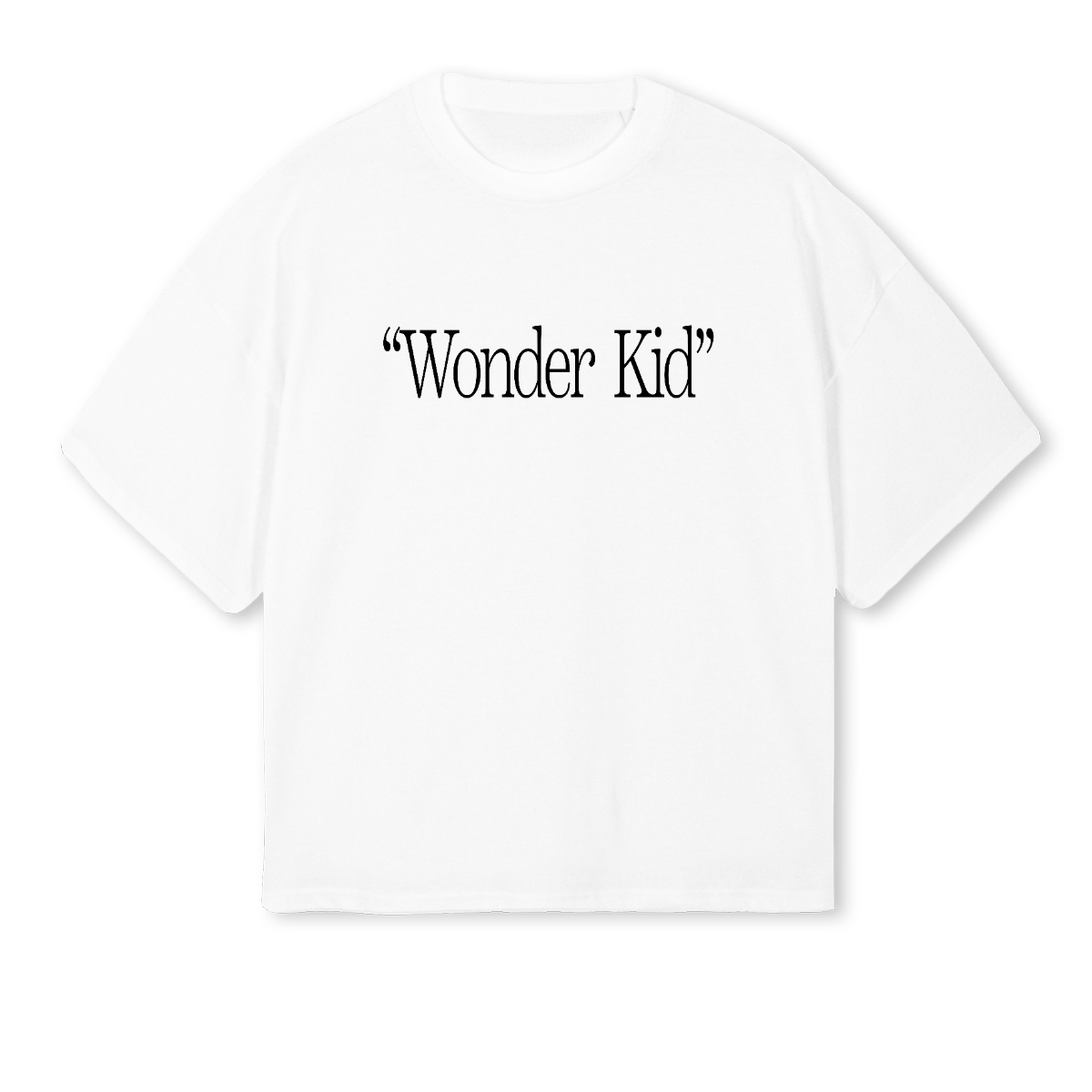 WONDERKID White Oversized Boxy Tee. – WATC STUDIO