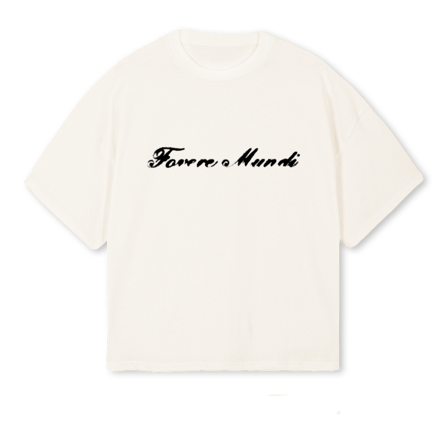FOVERE MUNDI Vintage White Oversized Boxy Tee. – WATC STUDIO