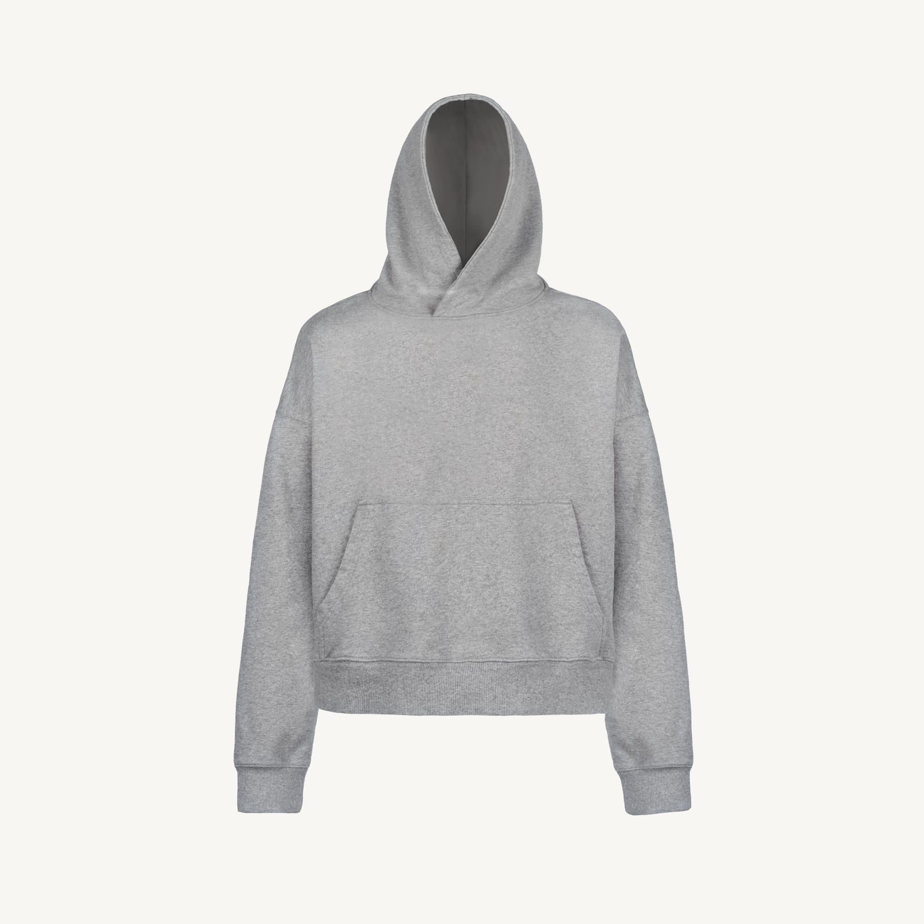 Grey Marl Oversized Boxy Hoodie. – WATC STUDIO