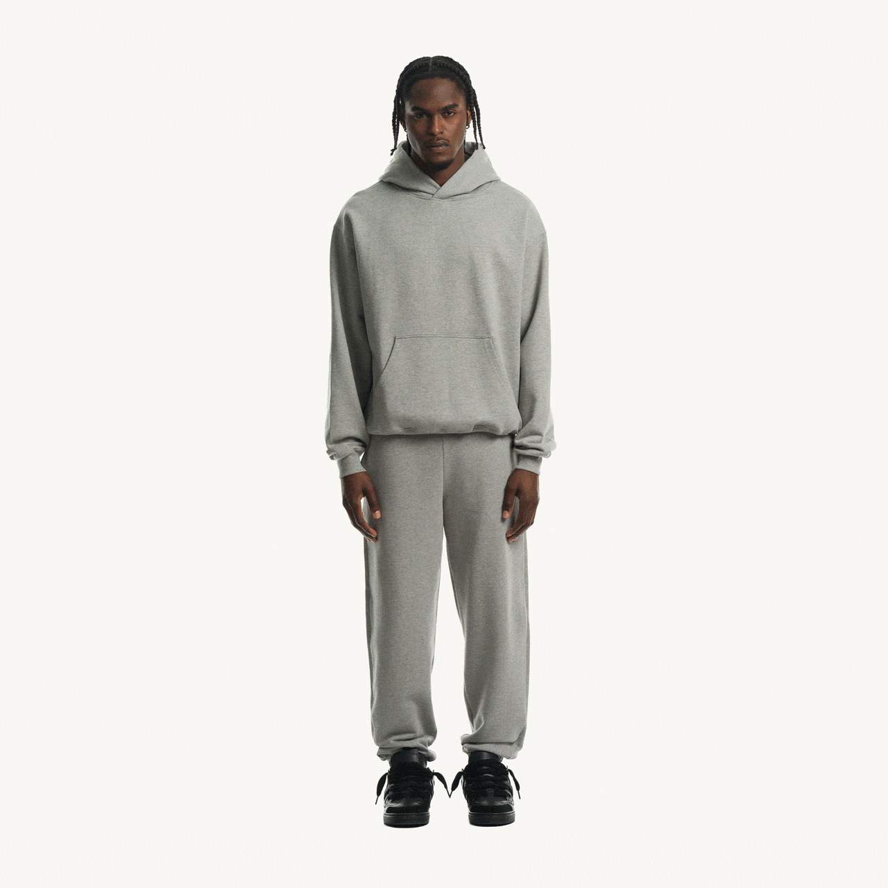 Grey Marl Relaxed Sweatpants. – WATC STUDIO