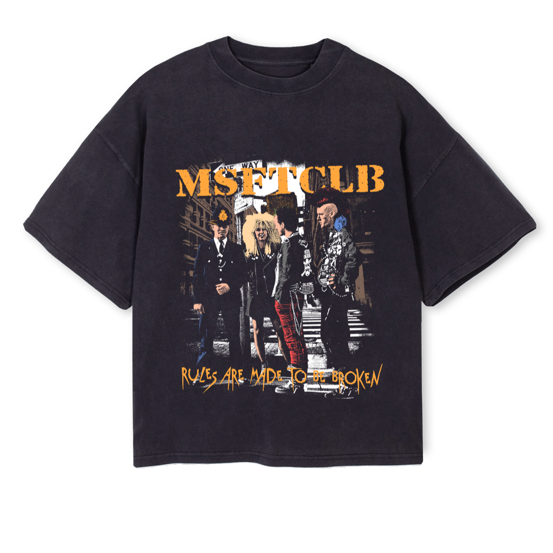 PUNK Vintage Black Oversized Boxy Tee. – WATC STUDIO
