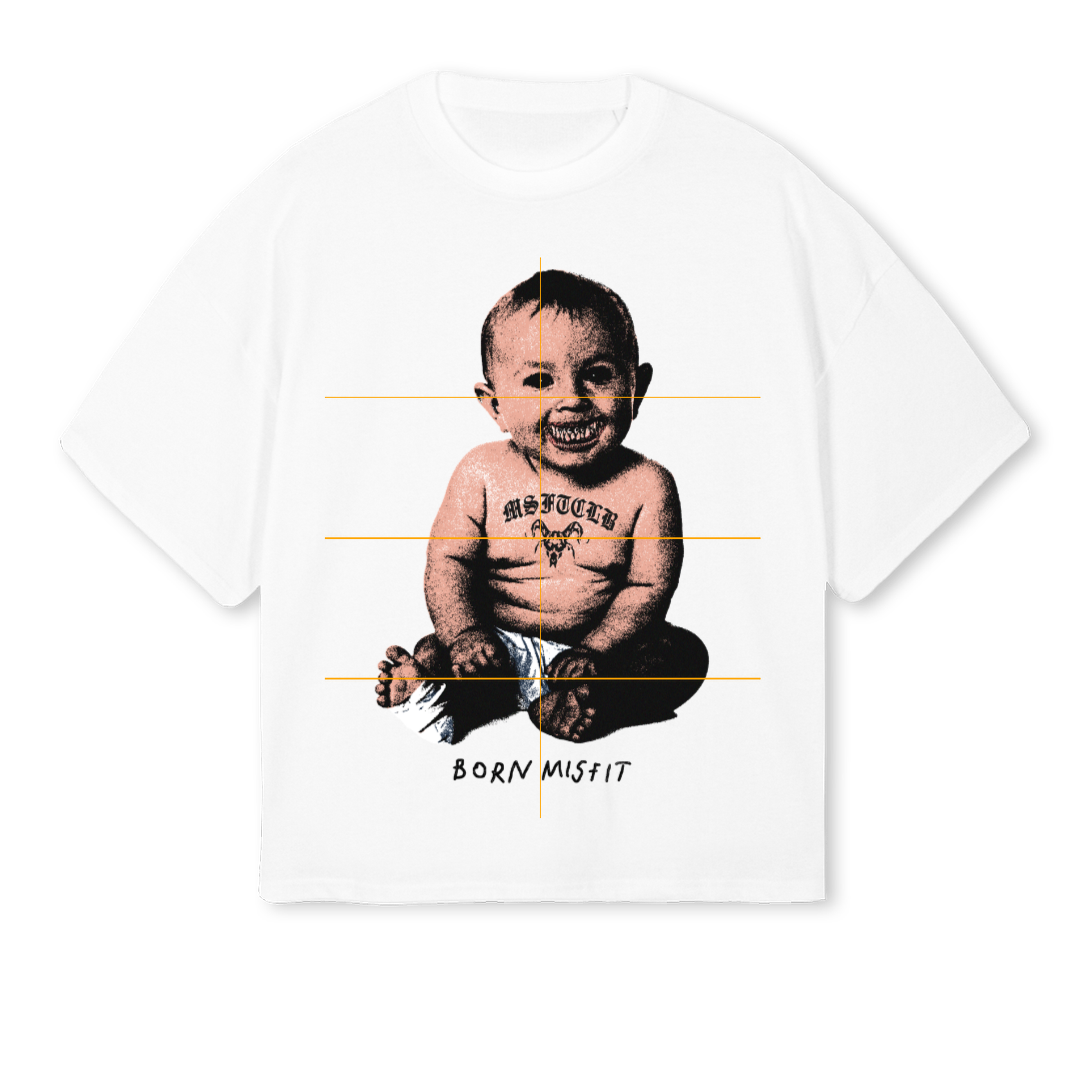 CRAZYBABY White Oversized Boxy Tee. – WATC STUDIO