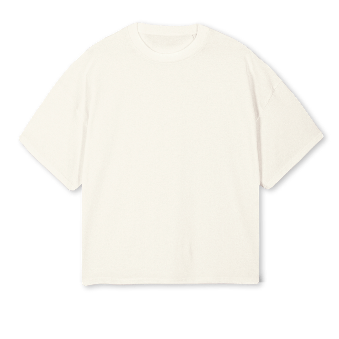 NUMBERTEEVINTAGEWHIT Cream Oversized Boxy Tee. – WATC STUDIO