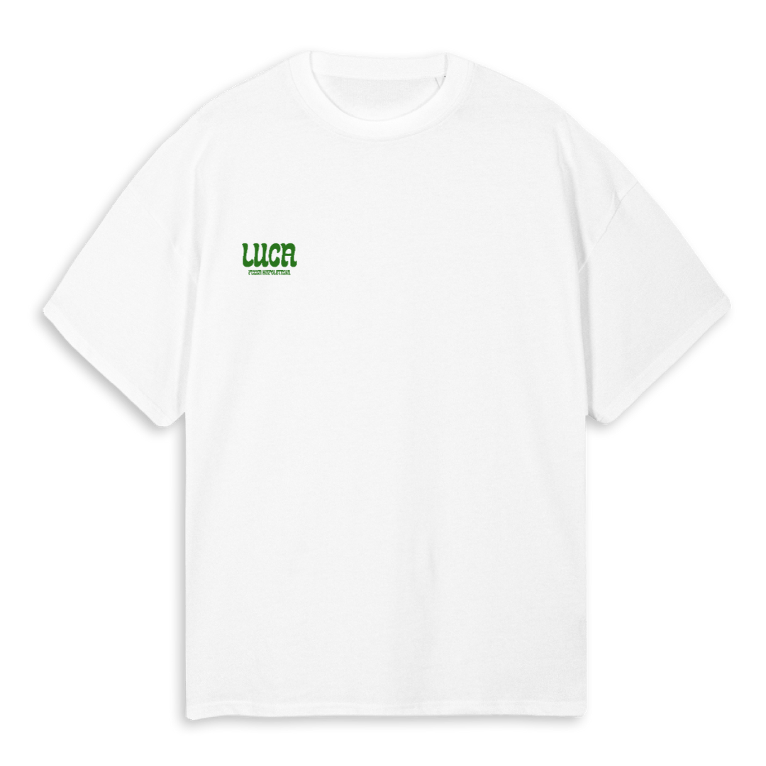 LUCA White Oversized Tee. – WATC STUDIO
