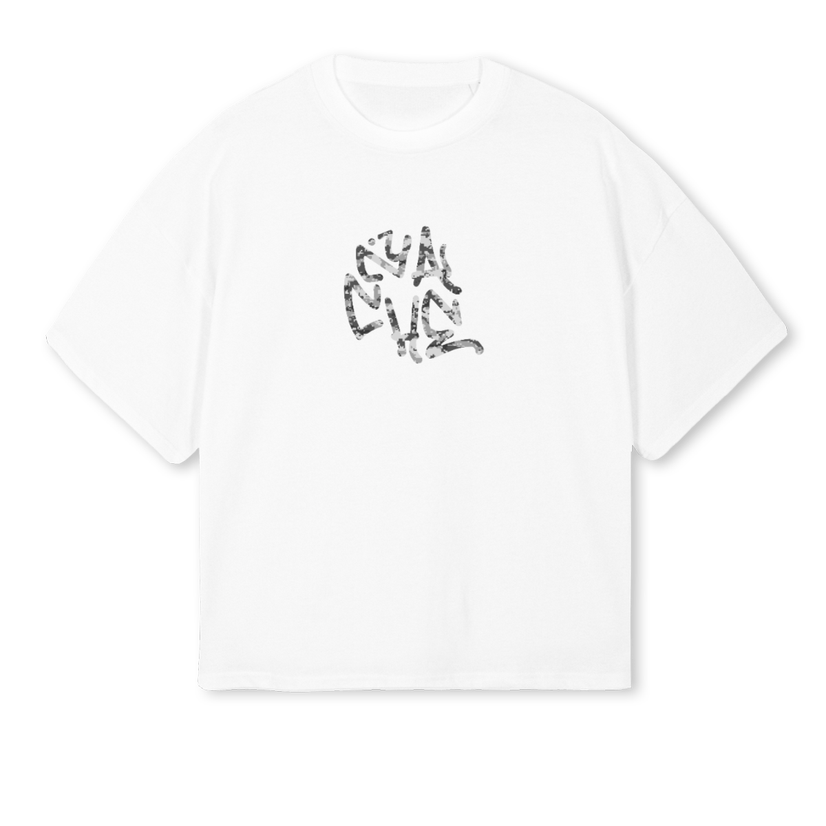CAMO YACHE White Oversized Boxy Tee. – WATC STUDIO