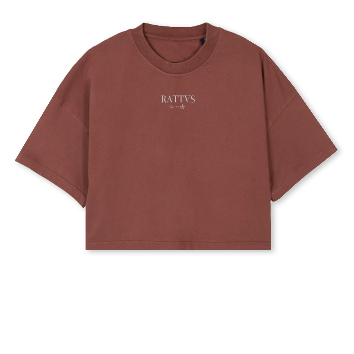 VADIS VINTANGE WOME Vintage Brown Cropped Oversized Tee. – WATC STUDIO
