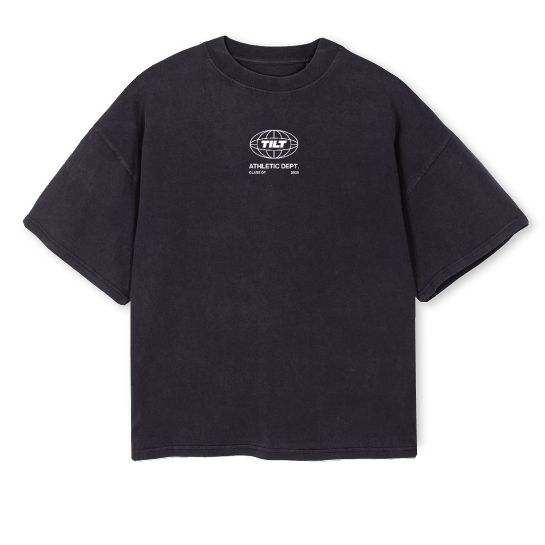 TILT MERCH Vintage Black Oversized Boxy Tee. – WATC STUDIO