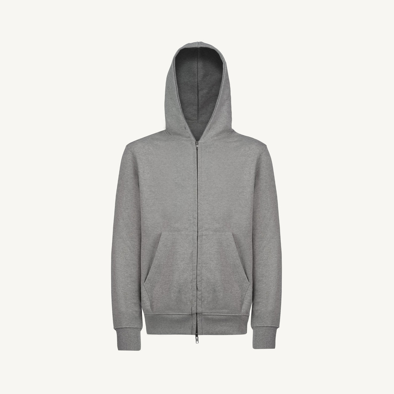 Grey Marl Regular Zipped Hoodie. – WATC STUDIO