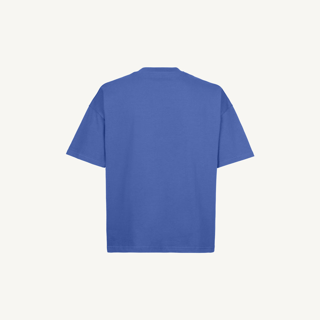 Cobalt Blue Oversized Boxy Tee. – WATC STUDIO