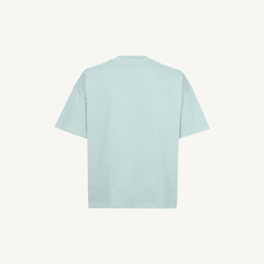Cold Blue Oversized Boxy Tee. – WATC STUDIO