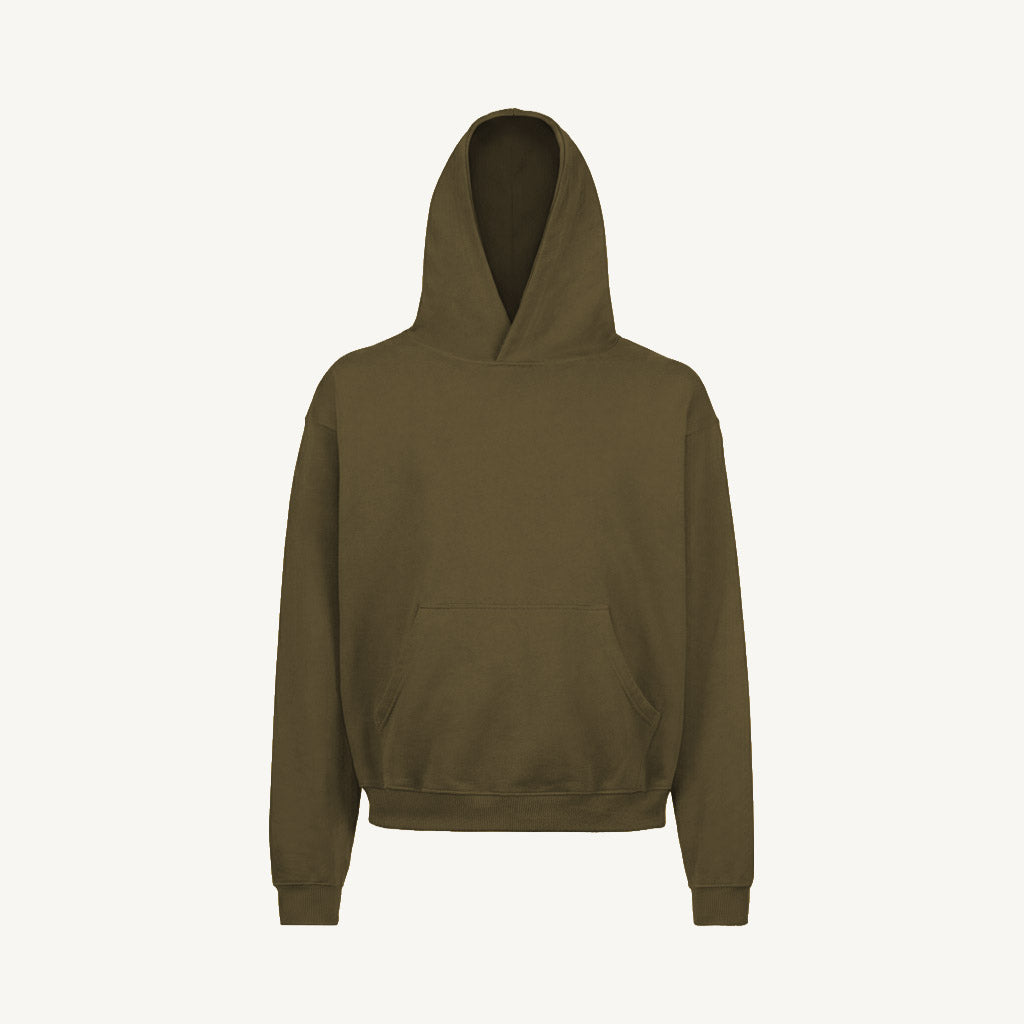 19-0516 TCX Dark Olive Oversized Hoodie. – WATC STUDIO