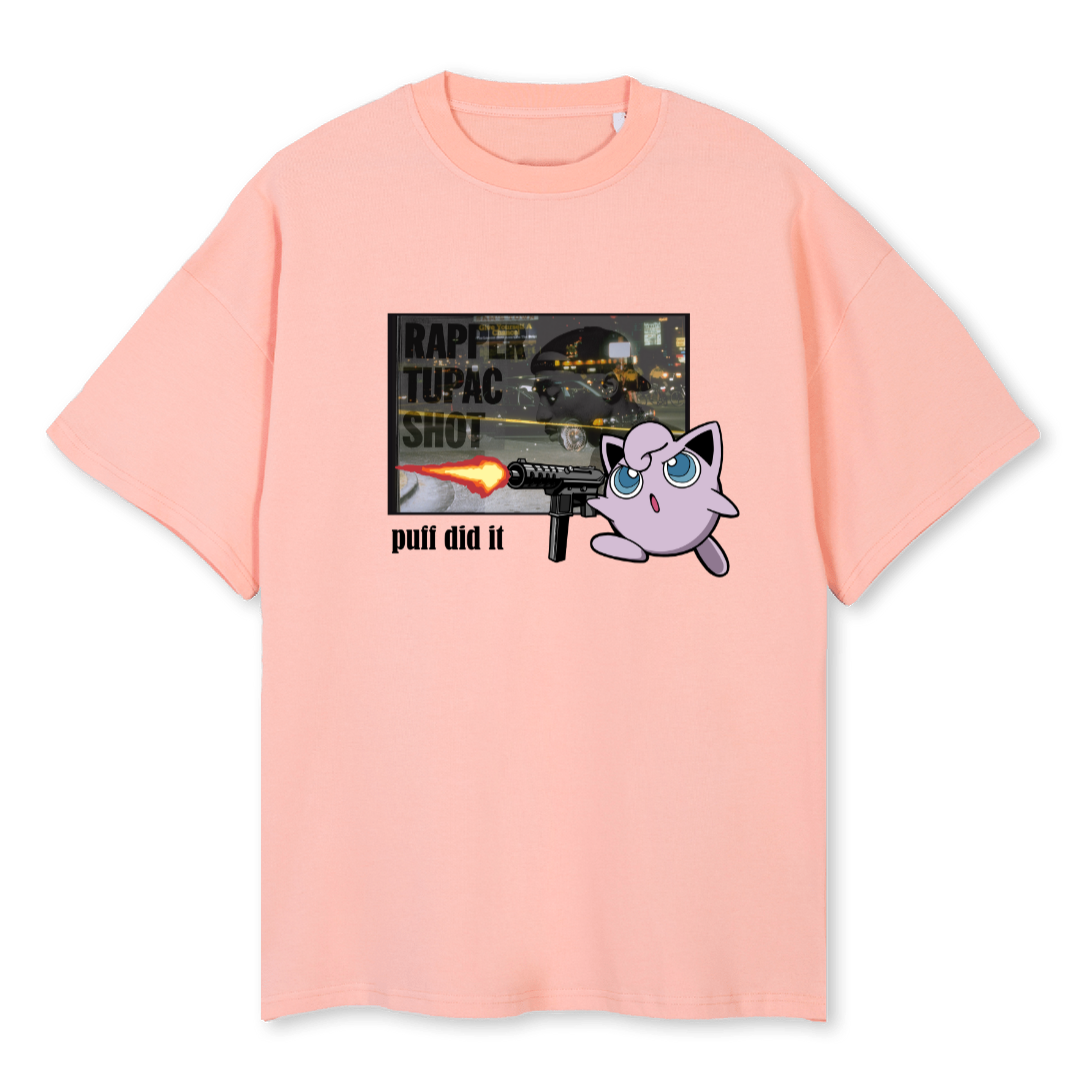 PUFF DID IT T Pink Clay Oversized Tee. – WATC STUDIO