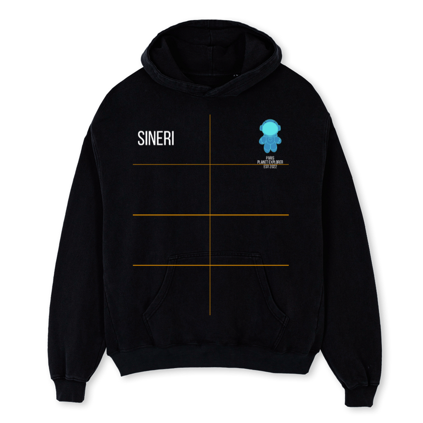 PLT EXPR NPT HDIE Black Oversized Hoodie. – WATC STUDIO