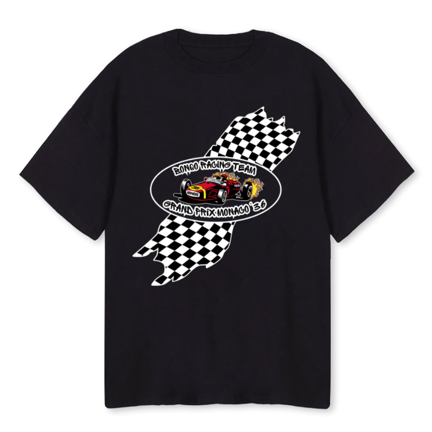 GP MONACO Black Oversized Tee. – WATC STUDIO