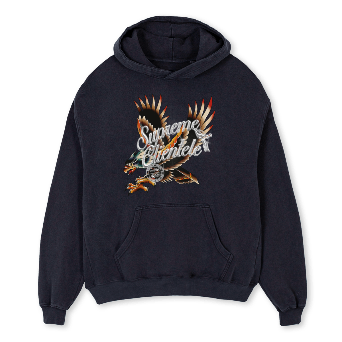 AGUILA BIEN Vintage Black Oversized Hoodie. – WATC STUDIO