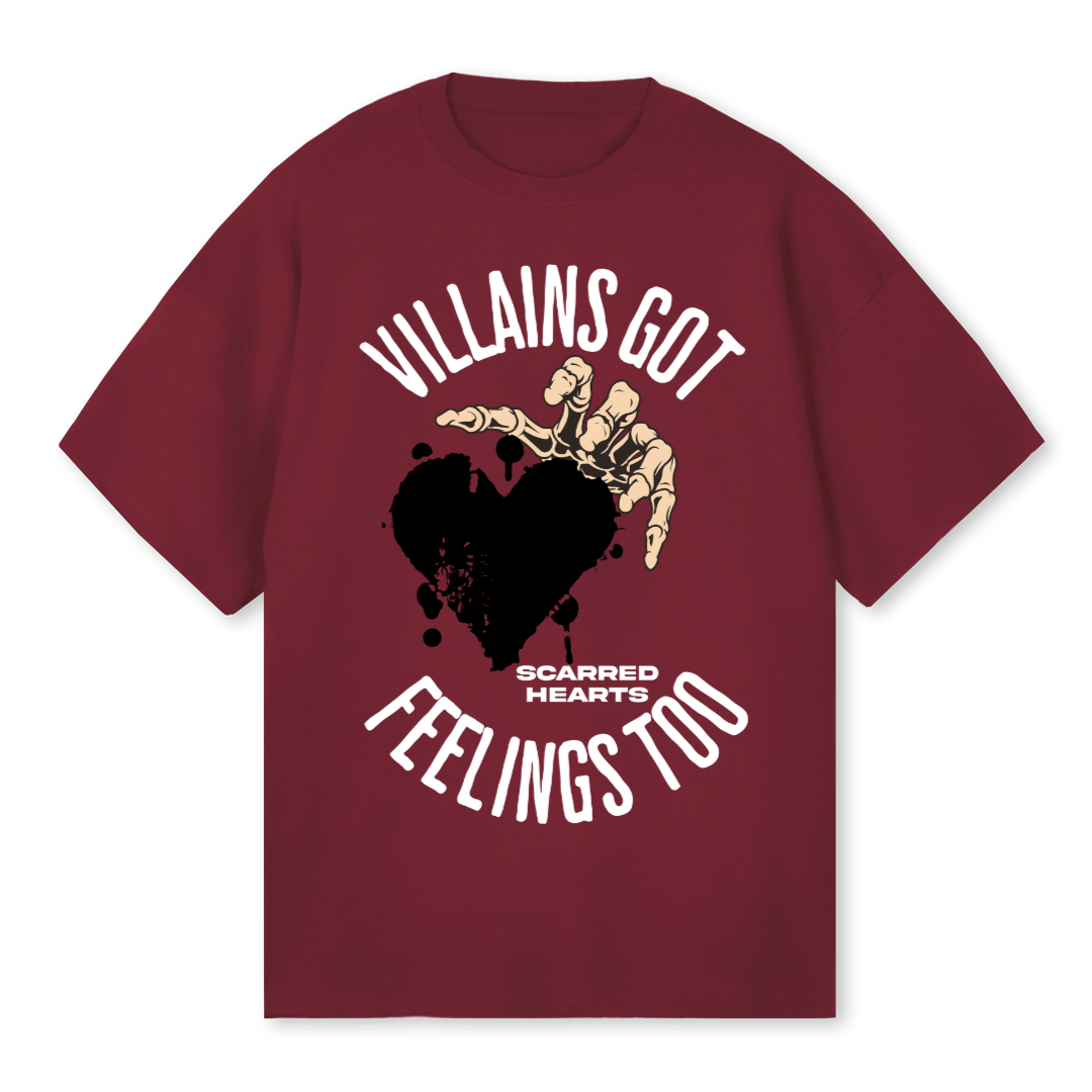 VGFT_3 Burgundy Oversized Tee. – WATC STUDIO