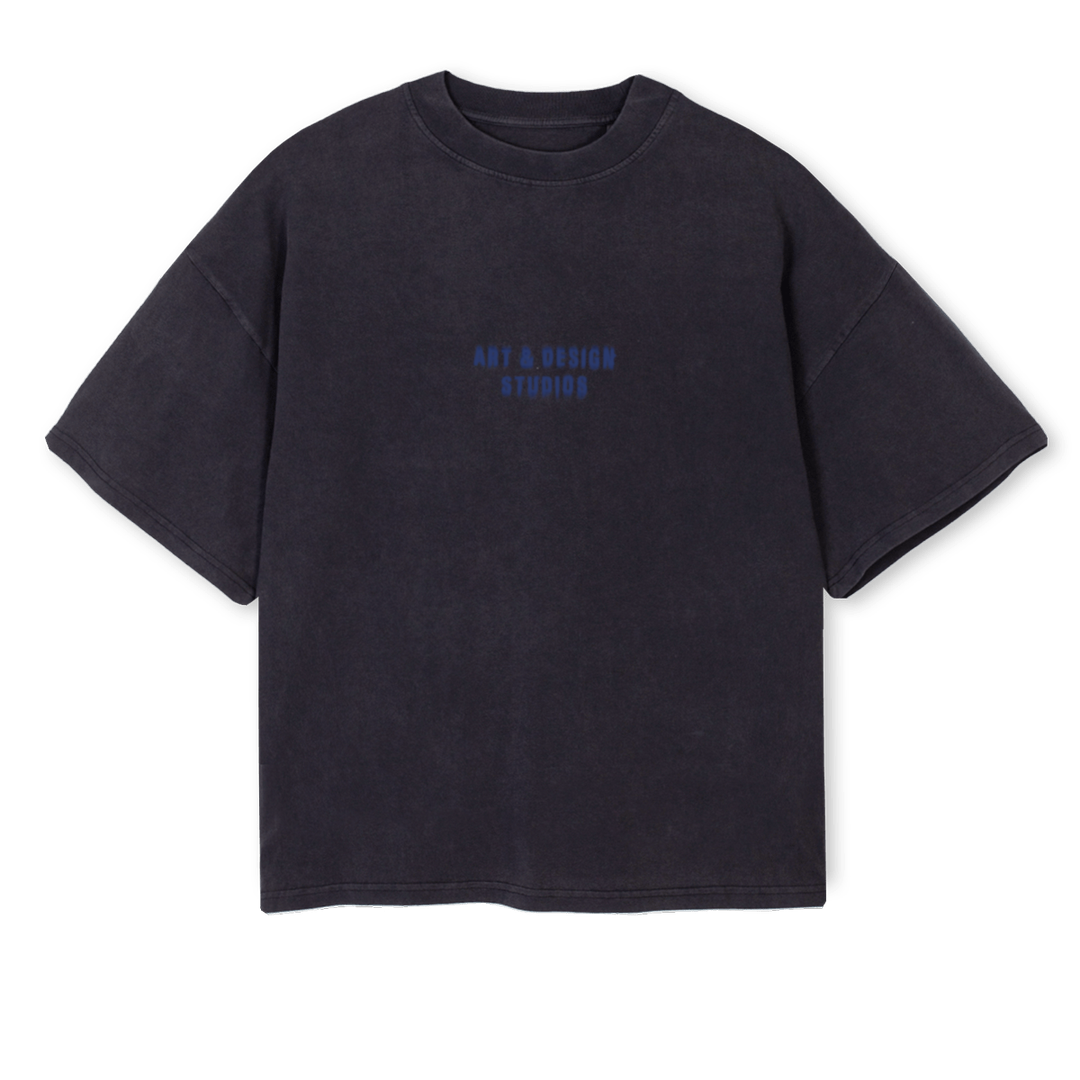ARTDESIGNPRSNL Vintage Black Oversized Boxy Tee. – WATC STUDIO