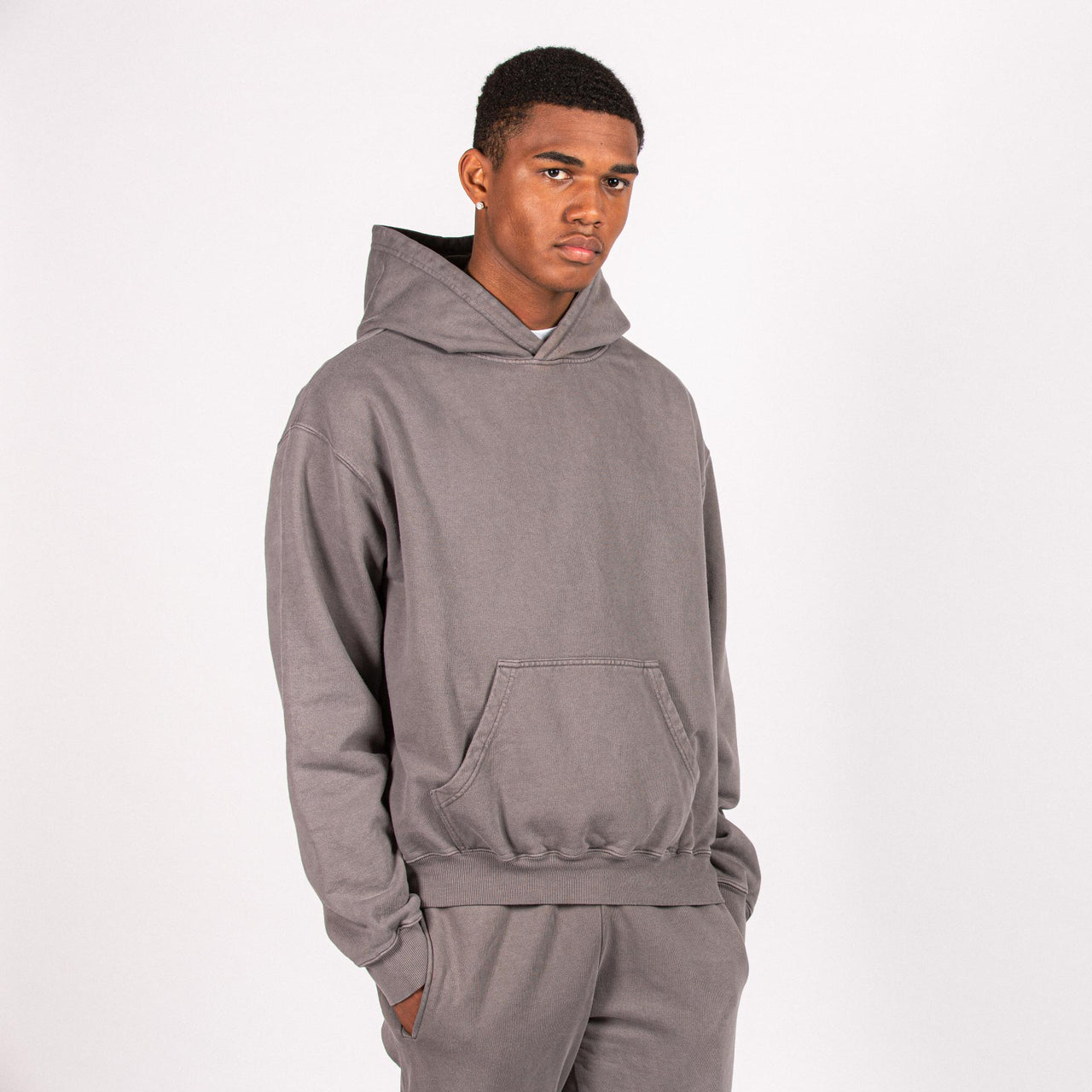 Grey Marl Oversized Hoodie. – WATC STUDIO