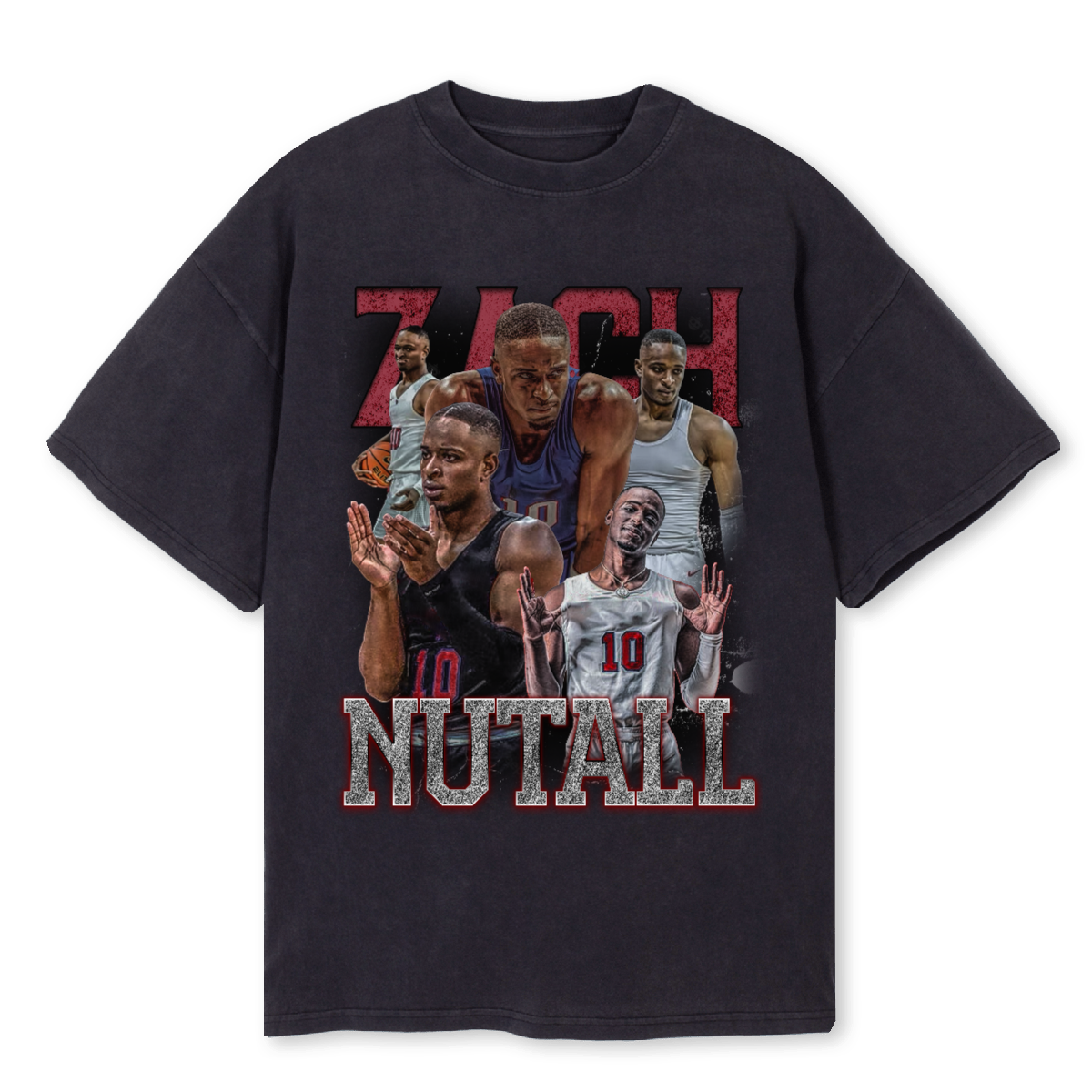 ZACH NUTALL NLOGO Vintage Black Oversized Tee. – WATC STUDIO