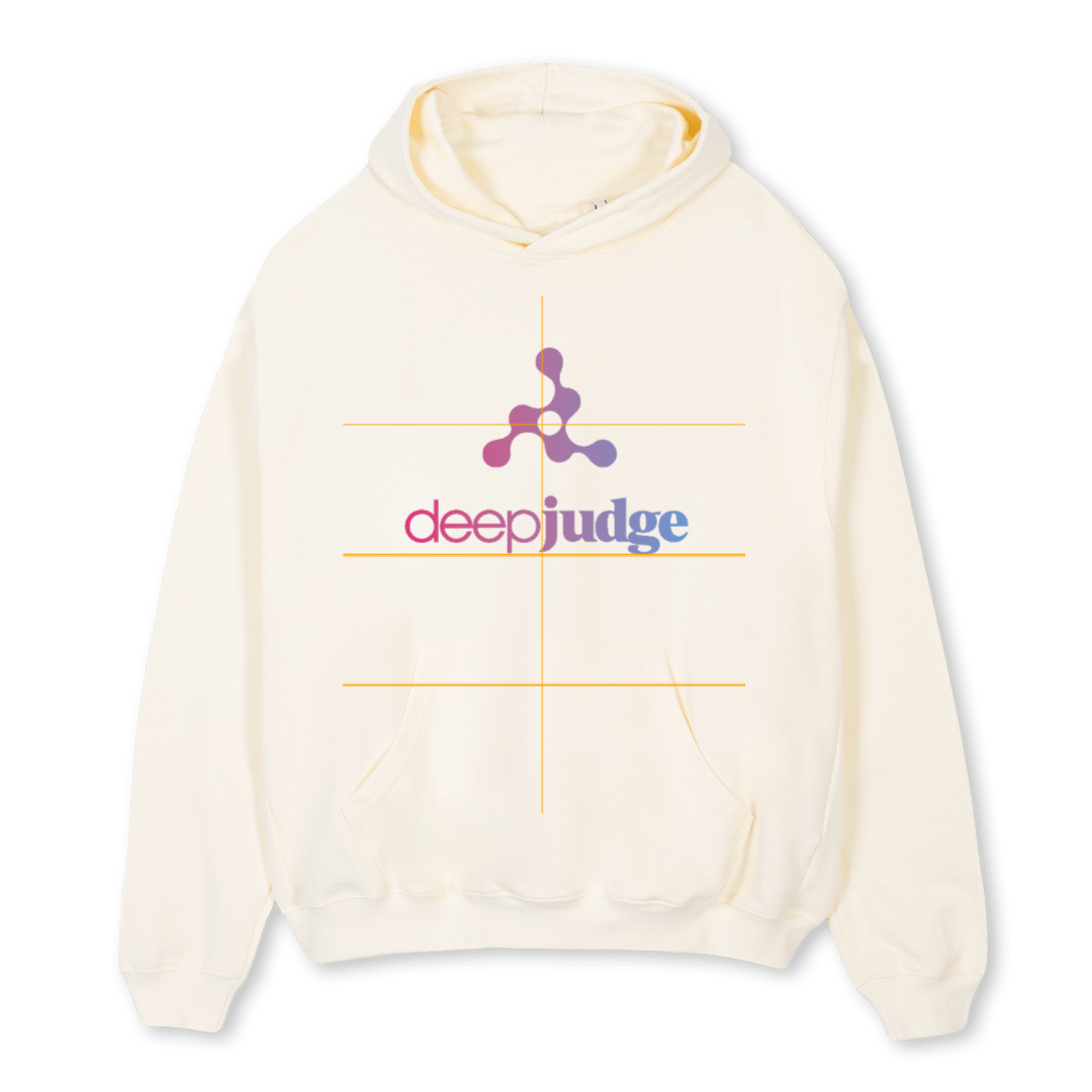 DEEPJUDGE Cream Oversized Hoodie. – WATC STUDIO