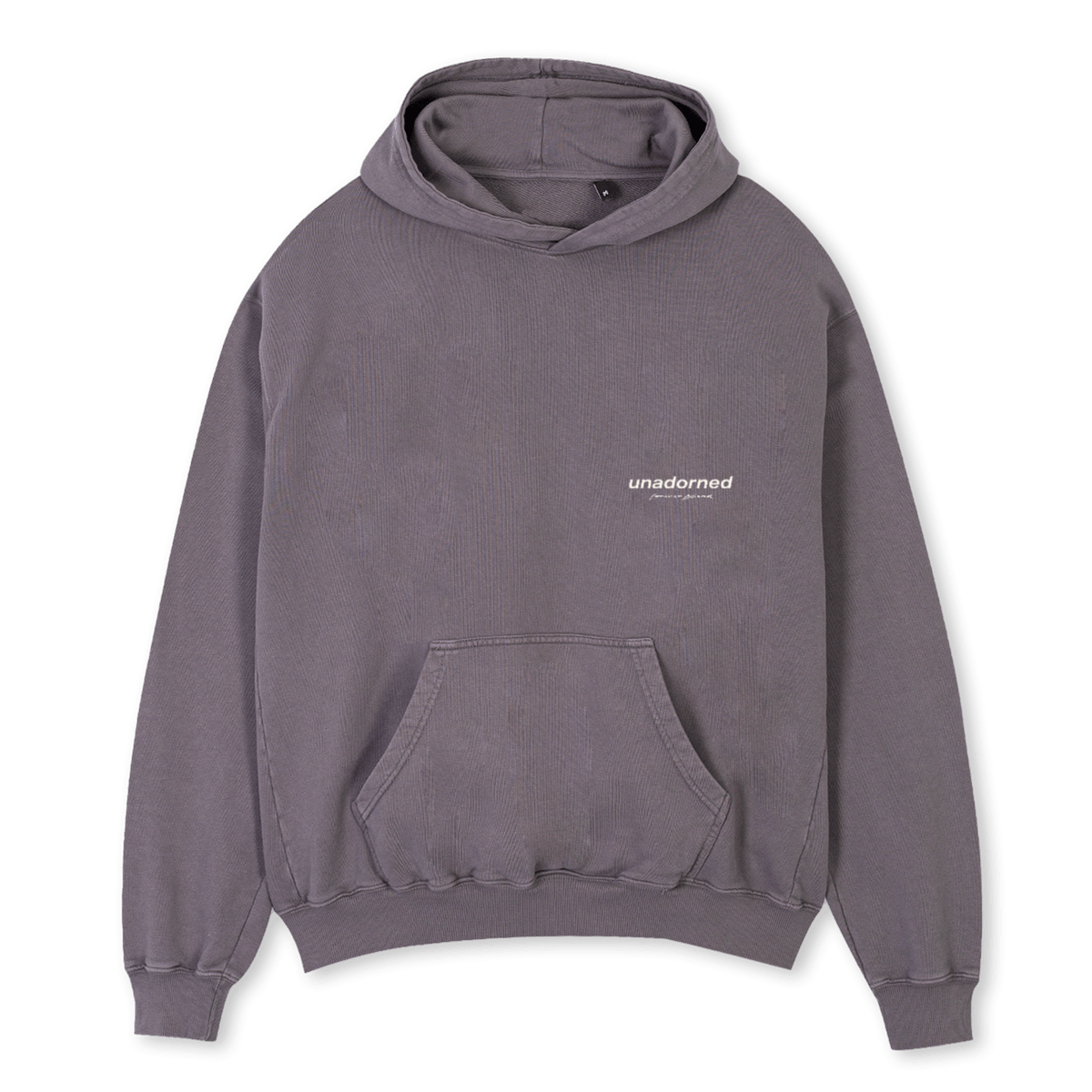 UNADORNED HOODIE Pigment Grey Oversized Hoodie. – WATC STUDIO